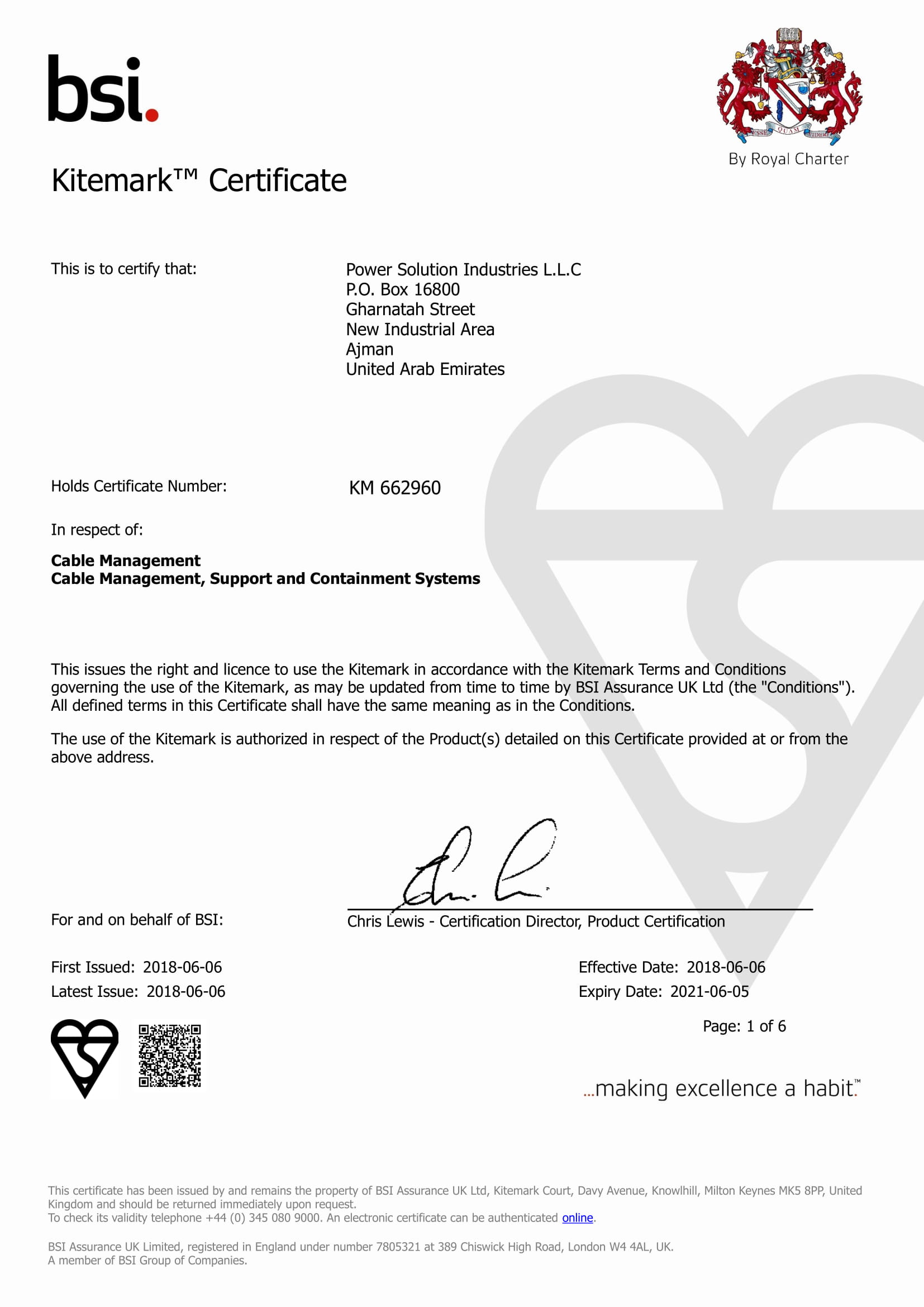 BSI Kitemark Certification Powersolutions BSI Kitemark Certified BSI Kitemark Certification Powersolutions BSI Kitemark Certified